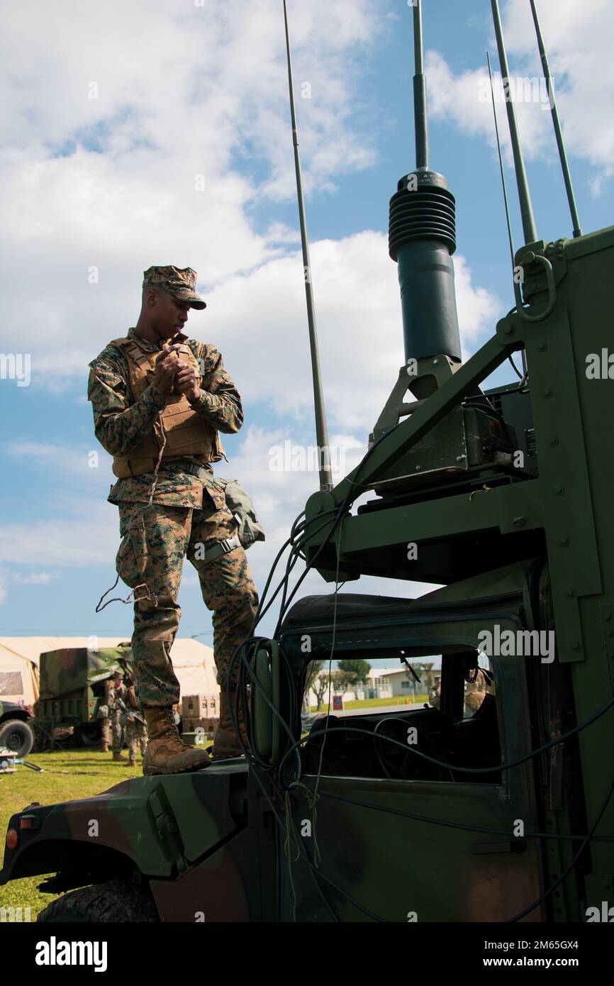 U.S. Marine Corps Lance Cpl. Kyle Cantrell with Marine Air Support ...
