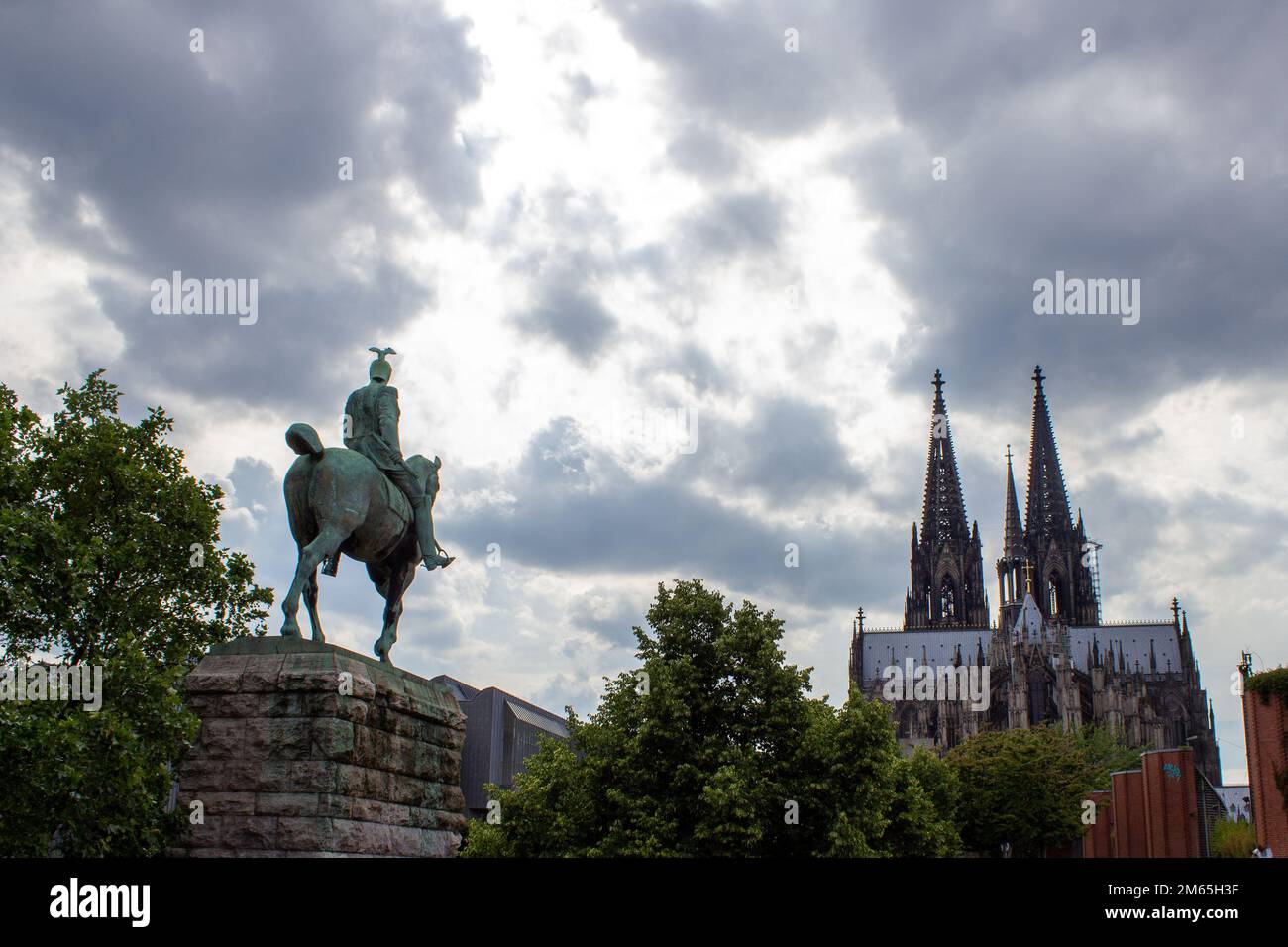 View of Cologne Cathedral, monument of German Catholicism and Gothic ...