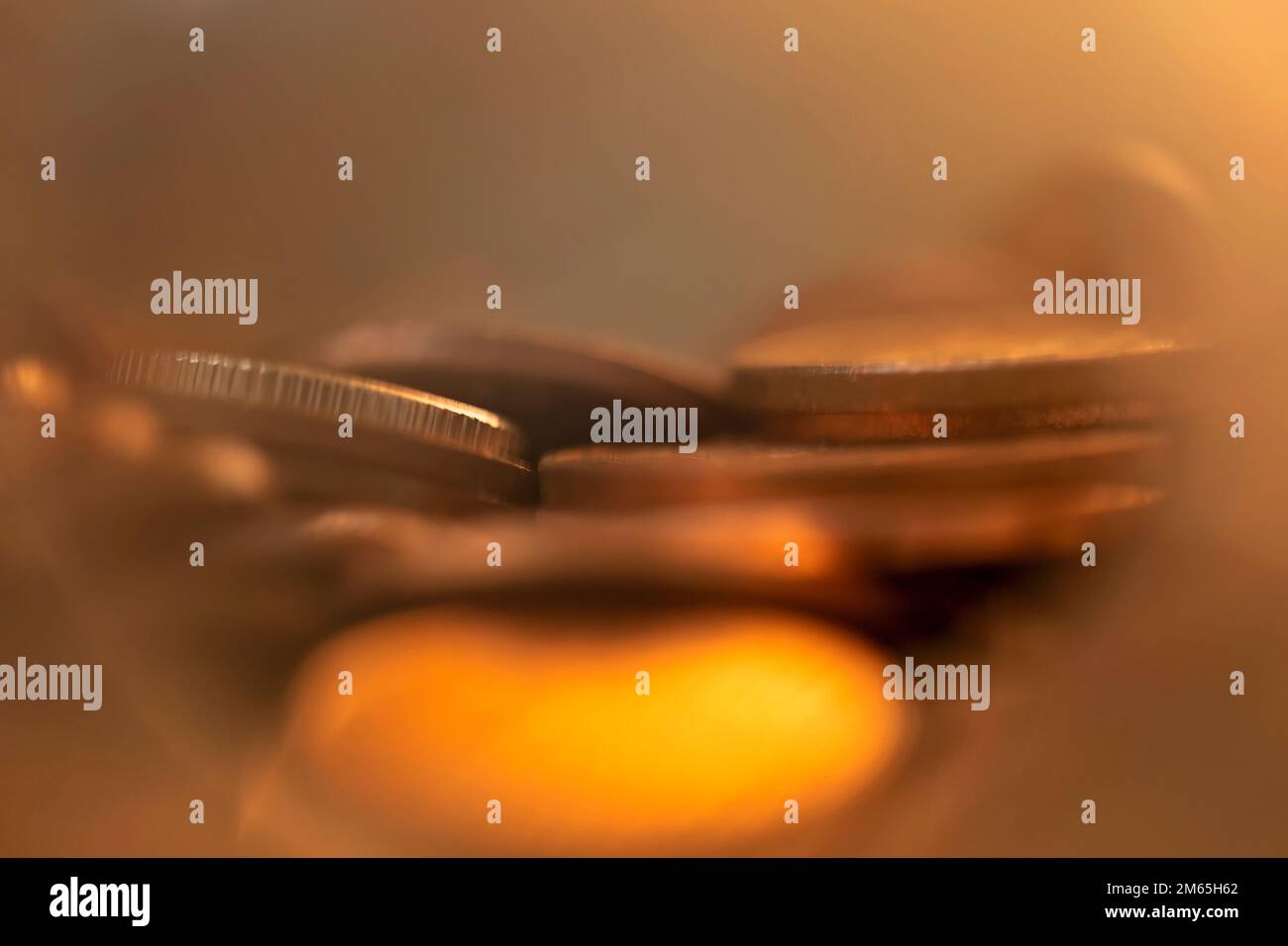 UK Currency shot in beautiful light with bokeh effect.British coins ...