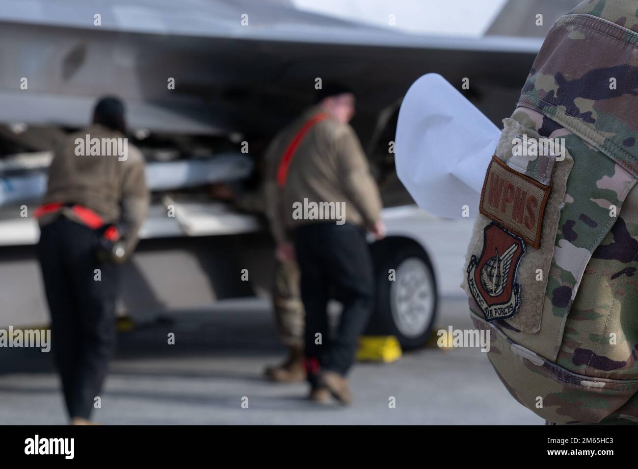 U.S. Air Force Tech. Sgt. Joy Higgins, a 90th Fighter Squadron weapons ...