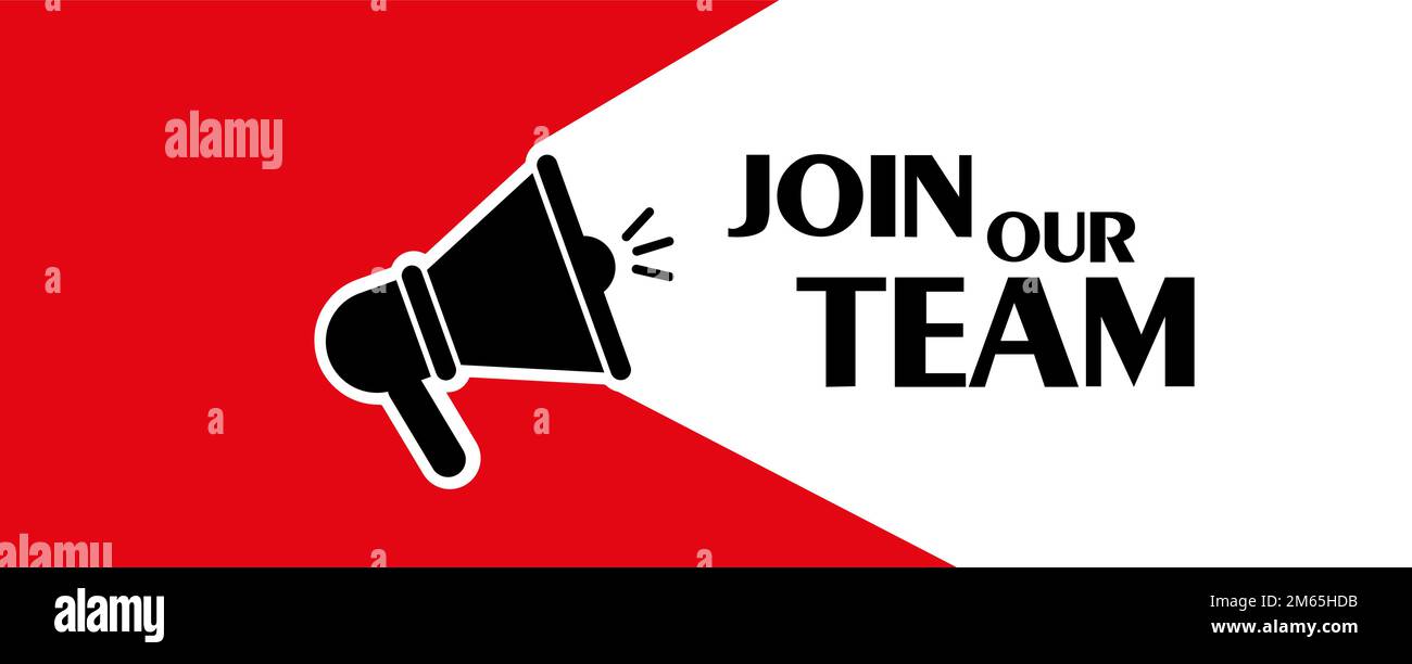 join our team sign on white background Stock Vector Image & Art - Alamy