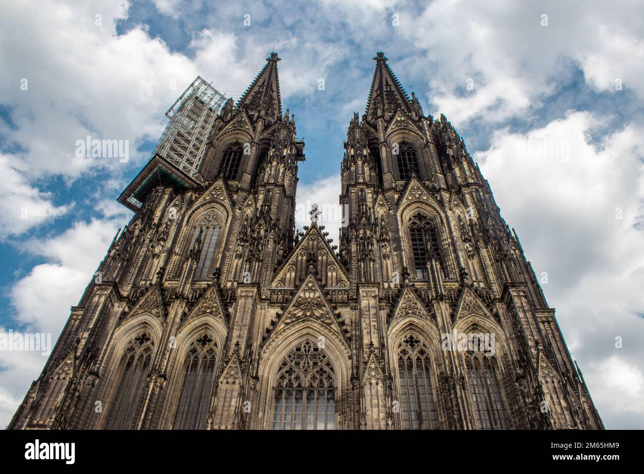 View of Cologne Cathedral, monument of German Catholicism and Gothic ...