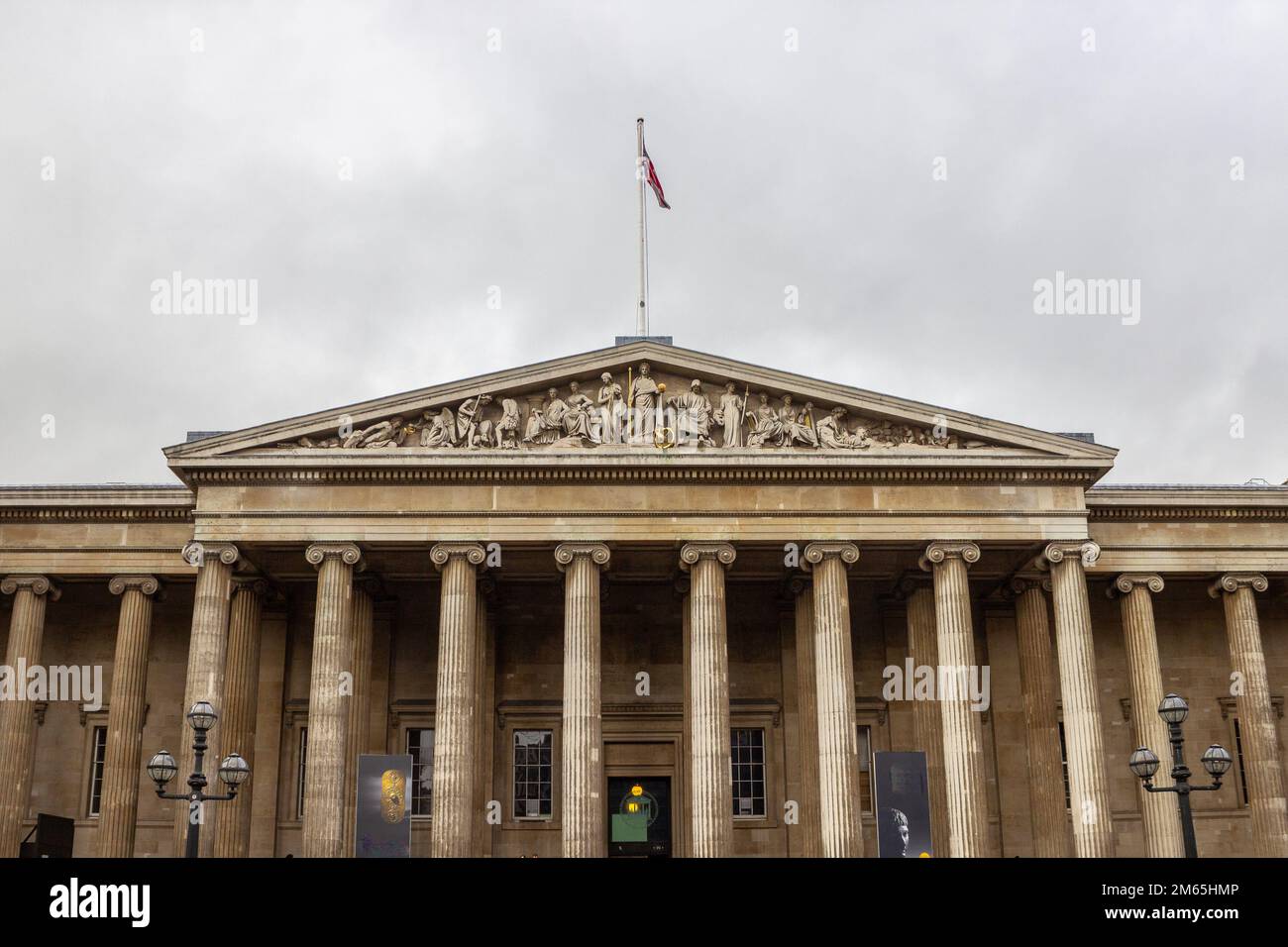 Facade of the British Museum, a public museum dedicated to human ...