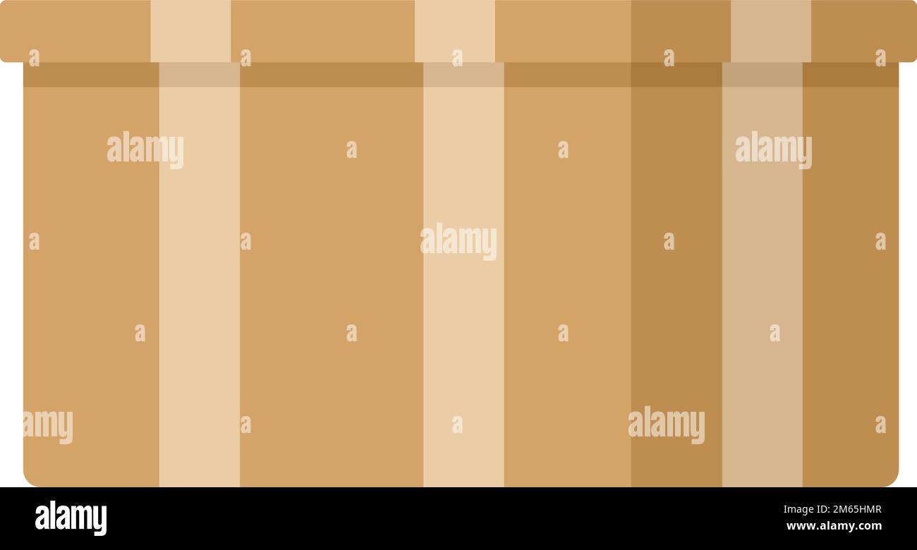 Crate Box Icon Flat Vector Delivery Cardboard Carton Package Isolated