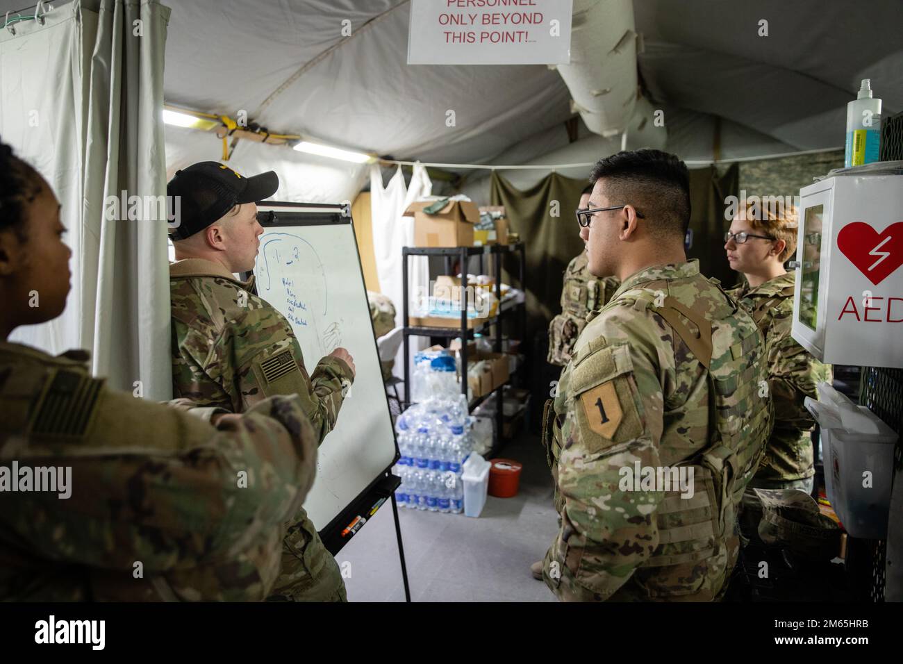 Staff Sgt. William Deutsch, a medical platoon sergeant assigned to ...