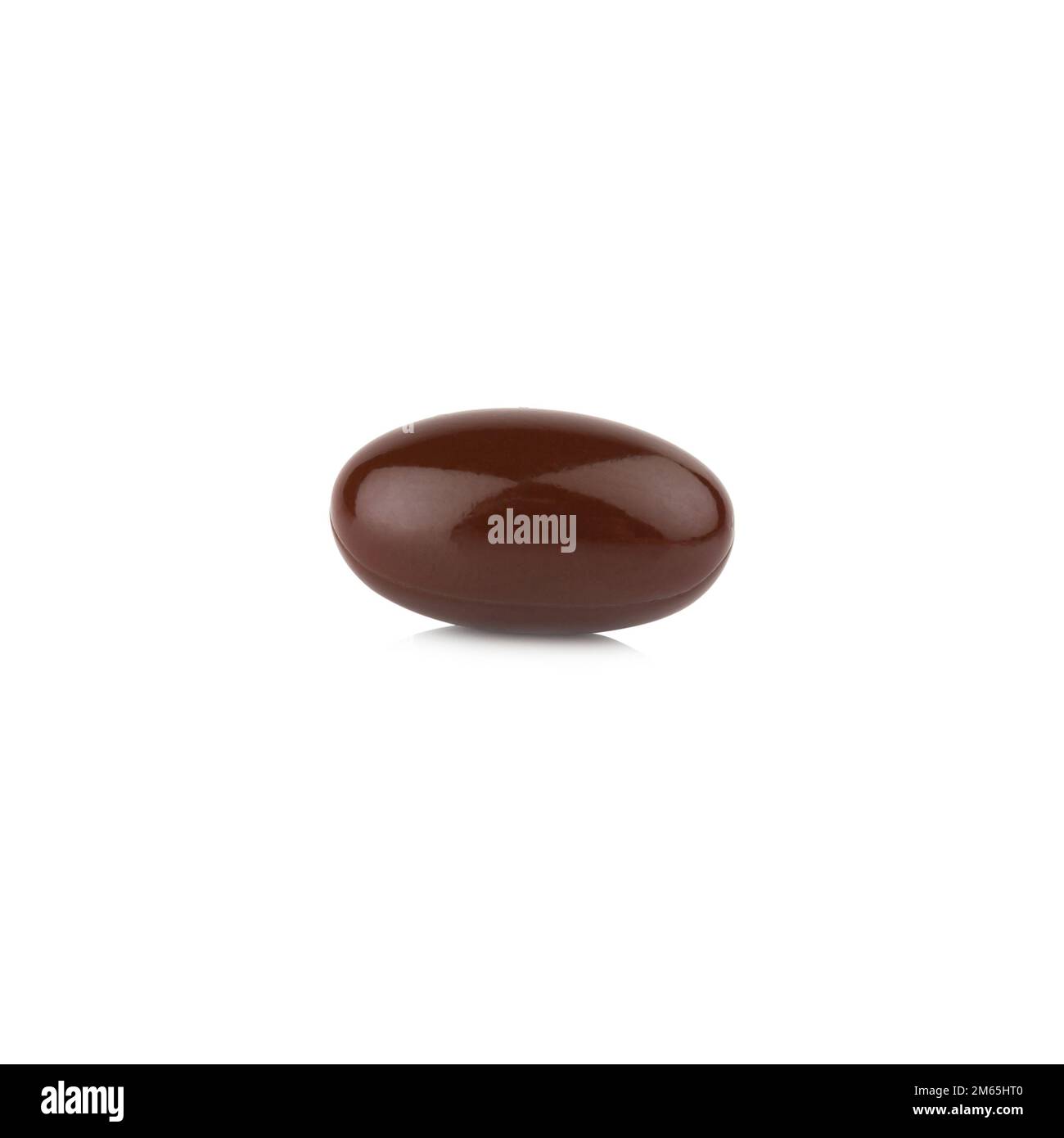 vitamin E. supplementary food. color brown capsule. isolated on white ...