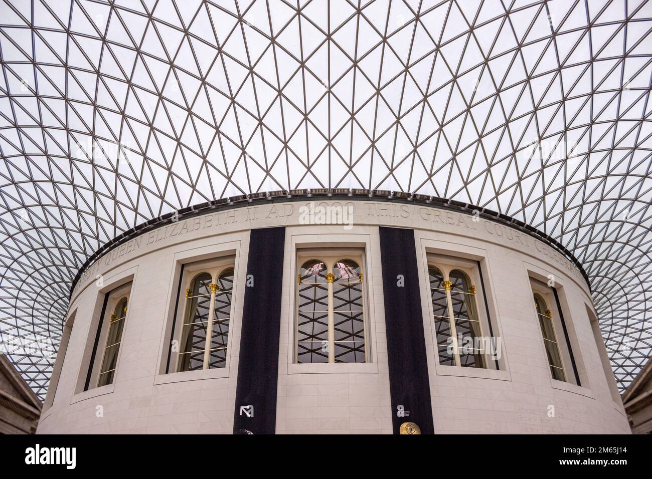 Interior view of the Great Court at the British Museum, a public museum ...