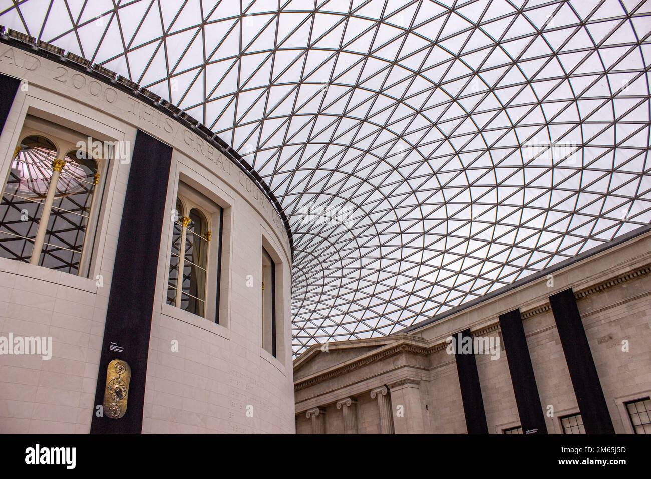 Interior view of the Great Court at the British Museum, a public museum ...