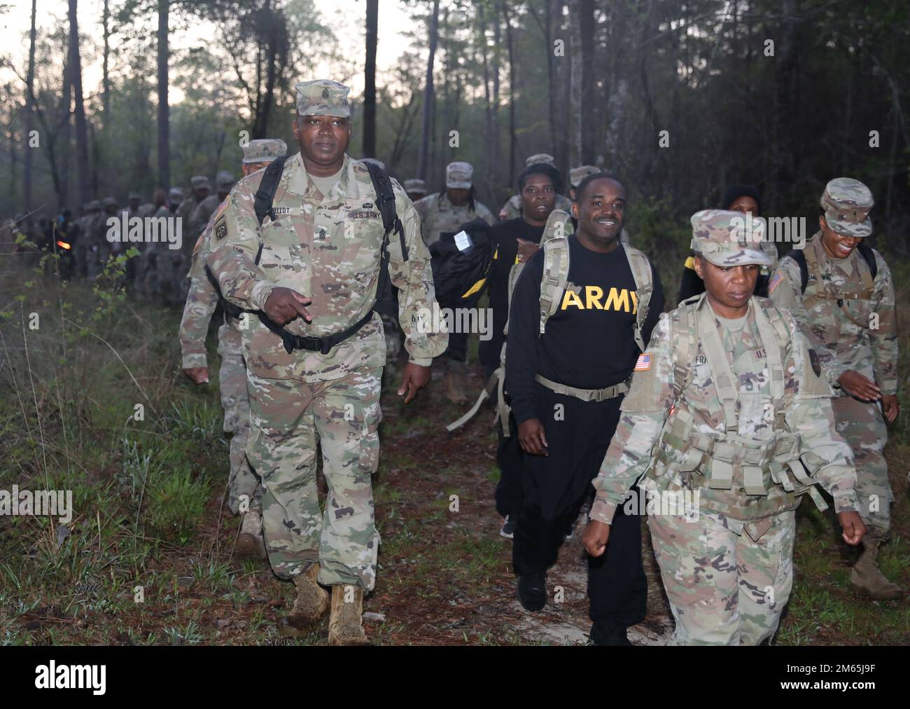 Members of the Virgin Islands National Guard conduct a 6-mile ruck ...