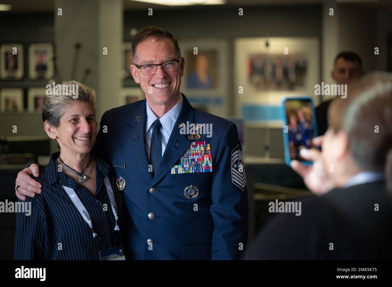 Chief Master Sergeant of the Space Force Roger A. Towberman poses for a ...