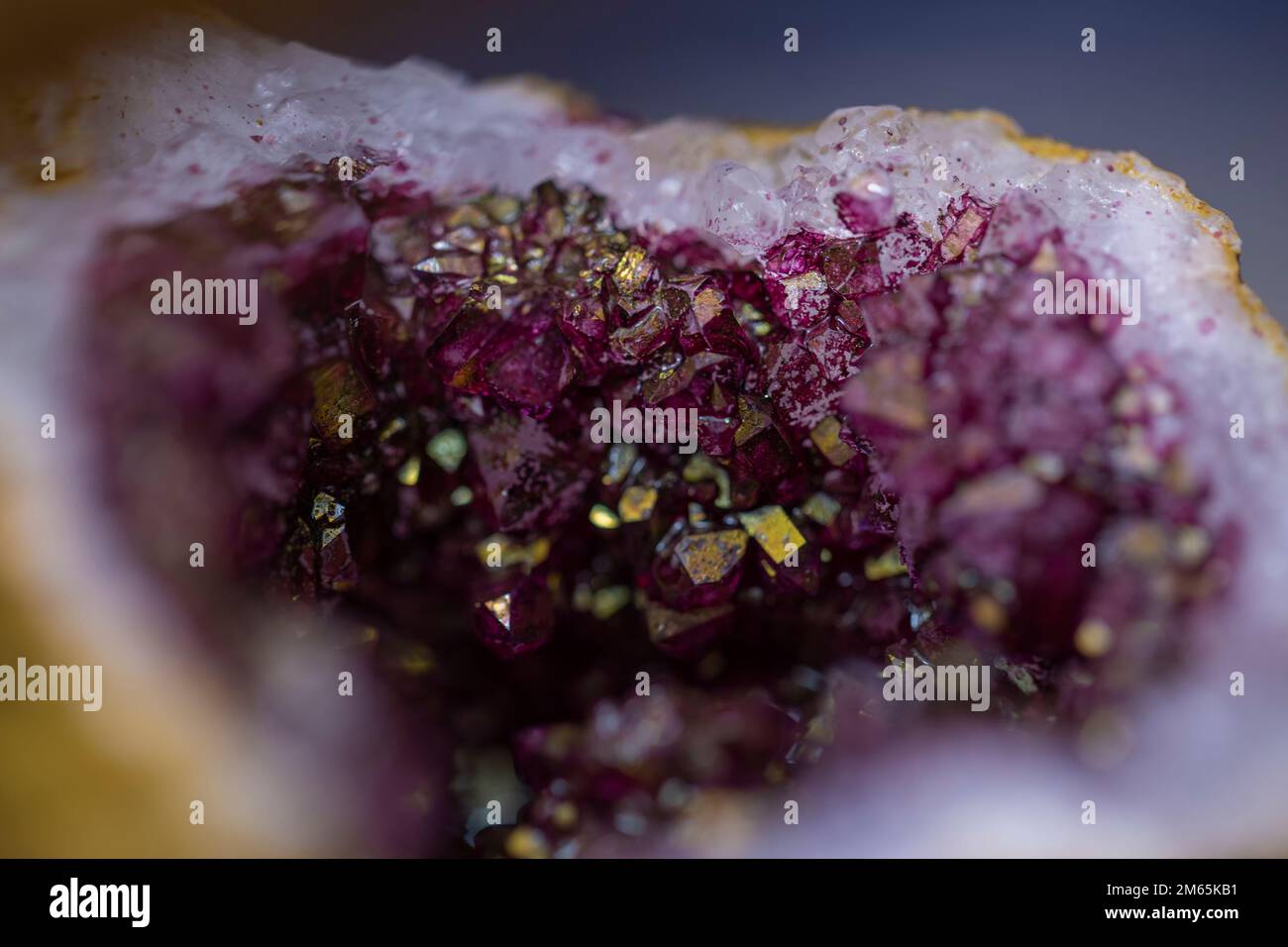 Detailed close up of the beautiful crystal diamond structure of a ...