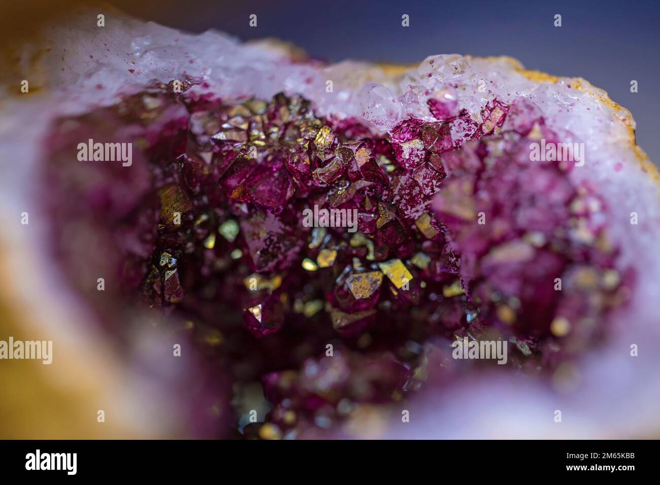 Detailed close up of the beautiful crystal diamond structure of a ...