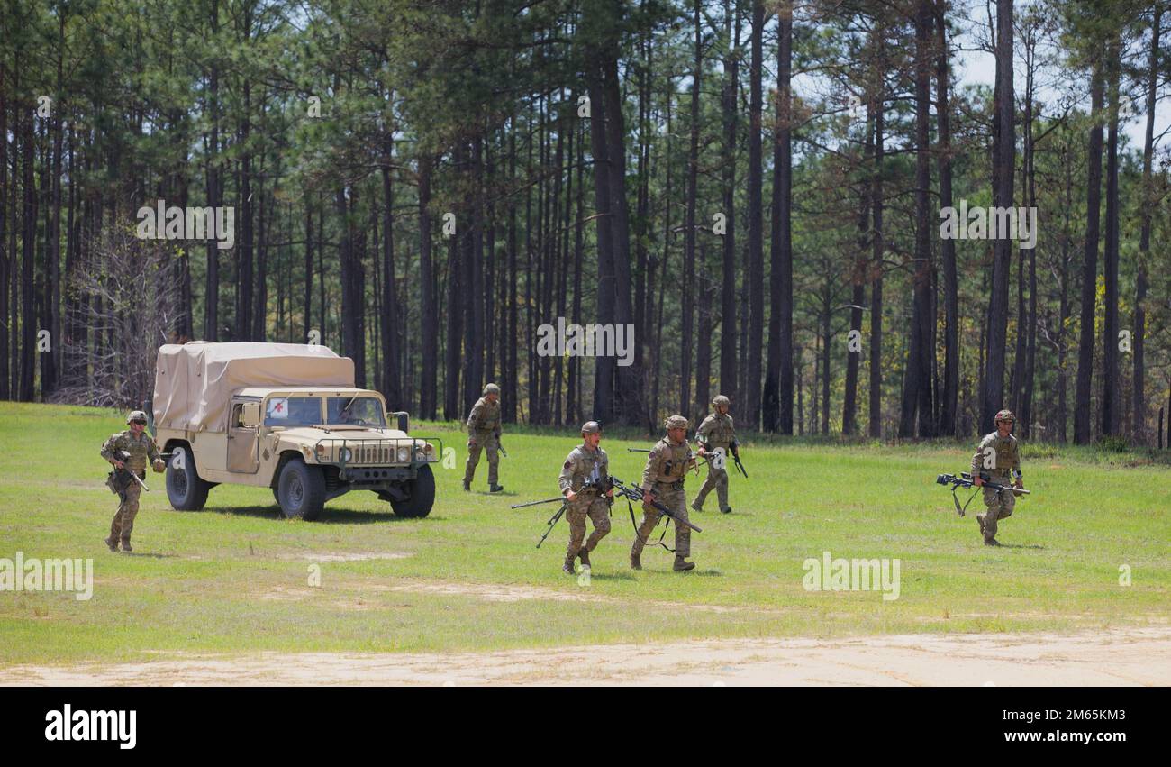 A group fo U.S. Army Snipers, move to their next objective during the ...
