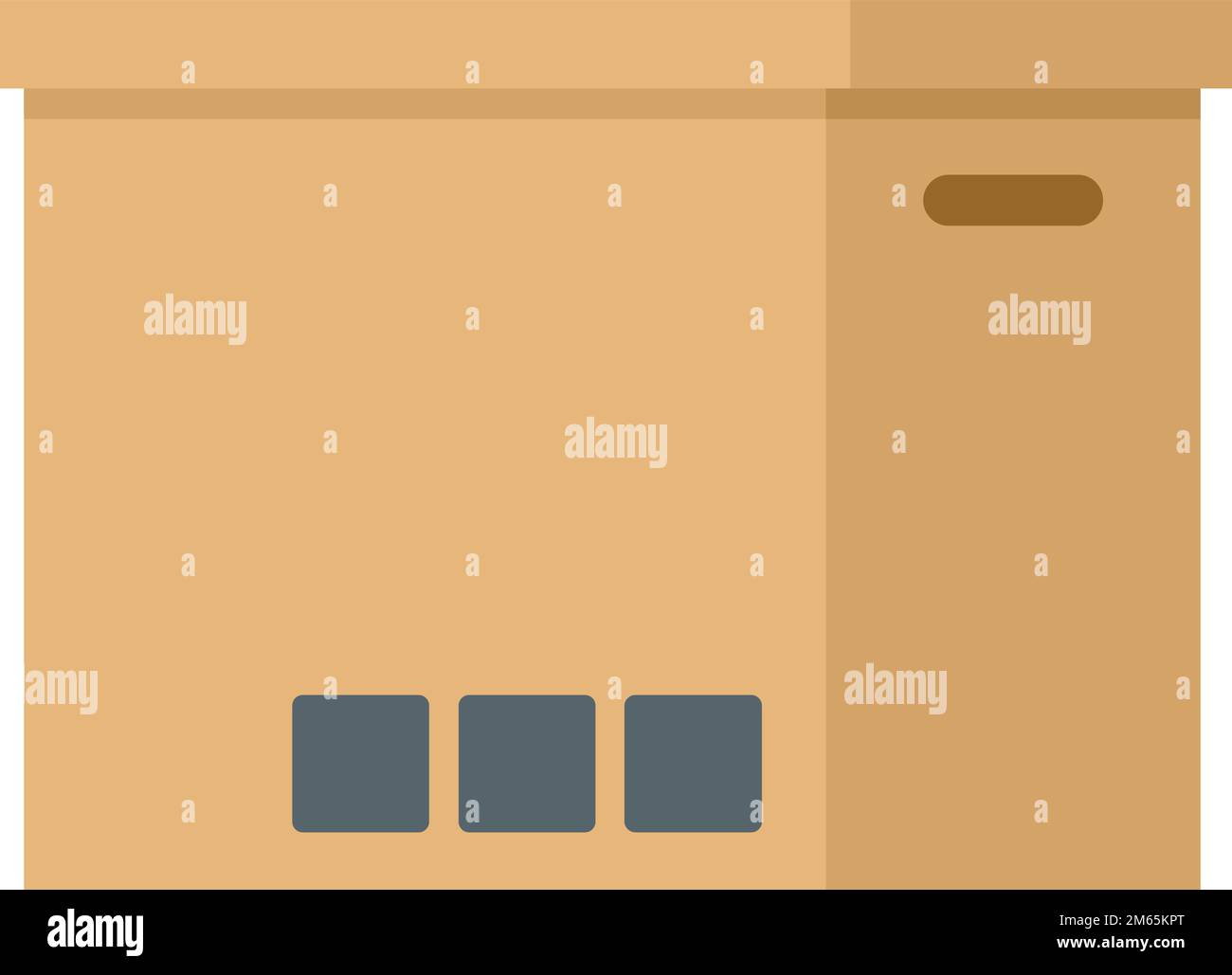 Cargo box icon flat vector. Delivery box. Carton package isolated Stock ...