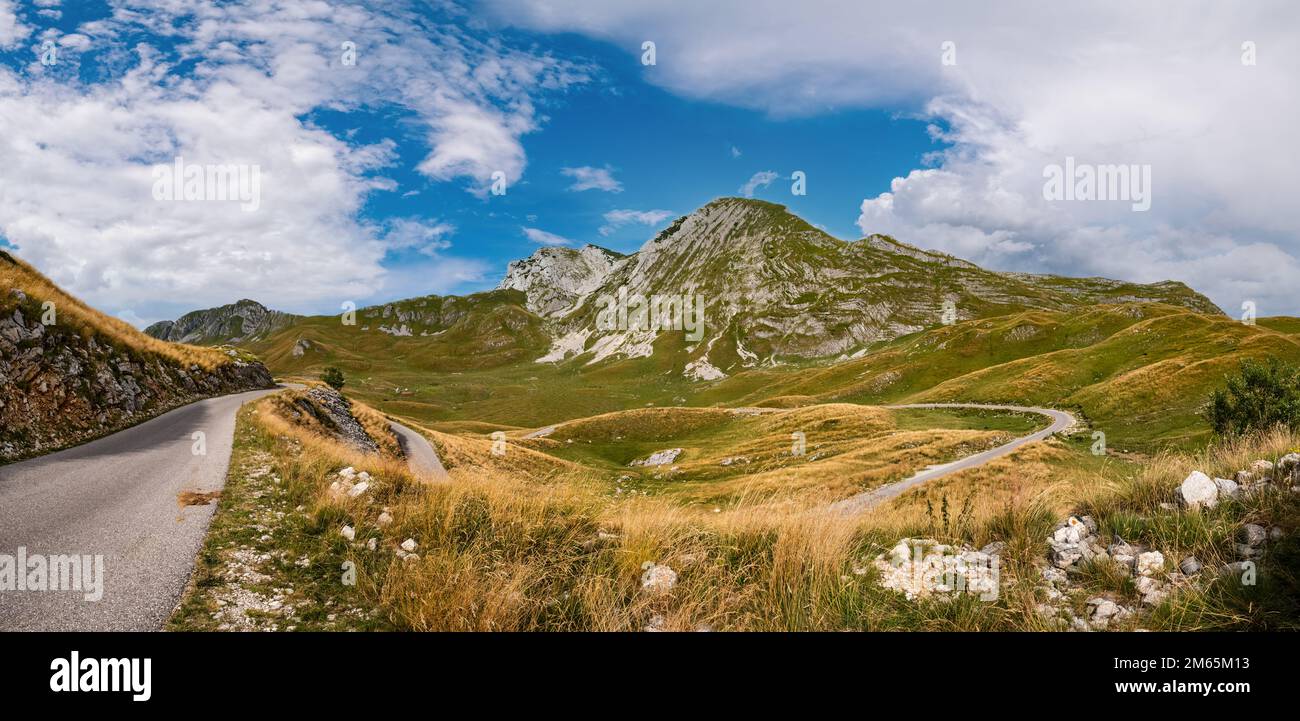 Picturesque summer mountain landscape of Durmitor National Park ...