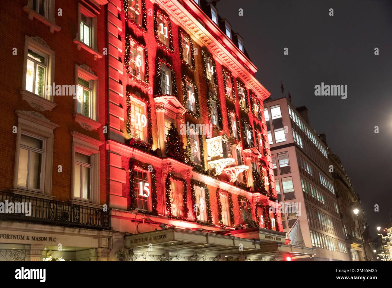 Fortnum and Mason exterior Christmas decorations December 2022 Stock ...