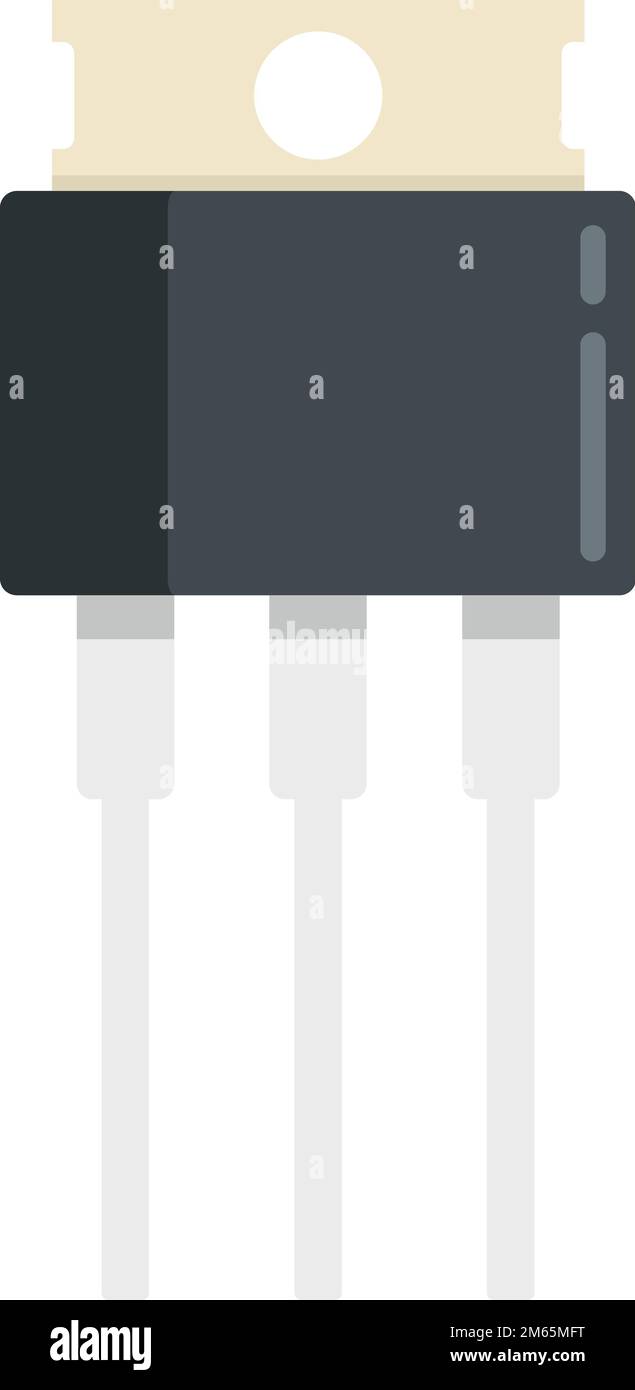 Voltage diode icon flat vector. Electric regulator. Power stabilizer ...