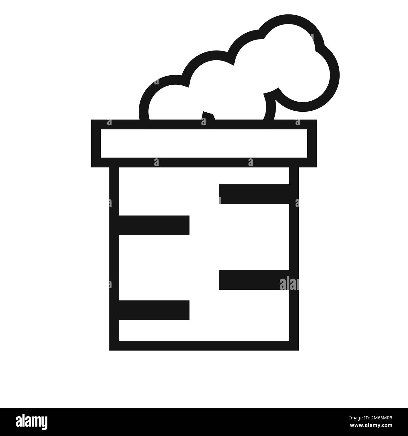 Chimney line icon isolated on white background. Black flat thin icon on ...