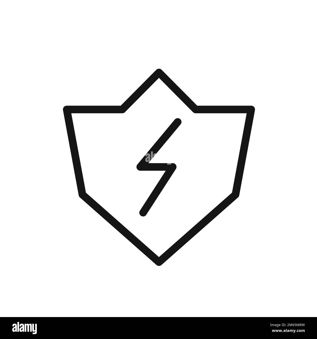 Energy Saving line icon isolated on white background. Black flat thin icon on modern outline ...