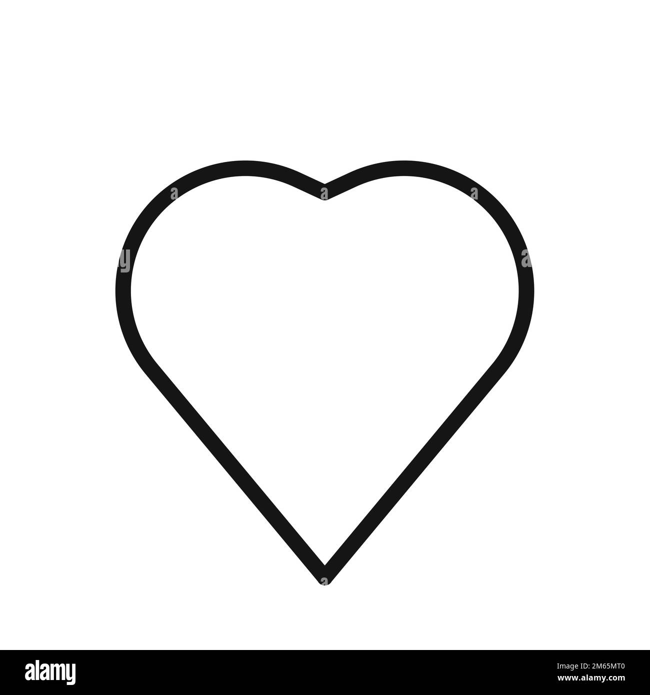 Love line icon isolated on white background. Black flat thin icon on ...