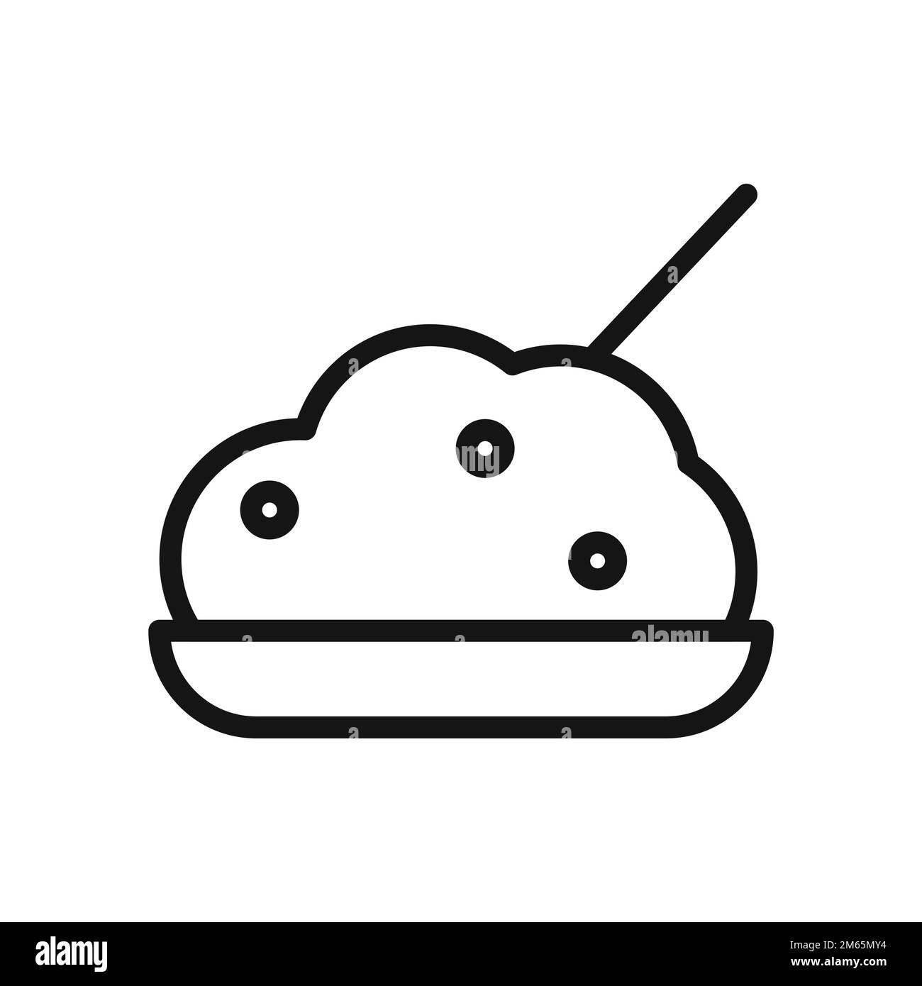 Diner line icon isolated on white background. Black flat thin icon on ...