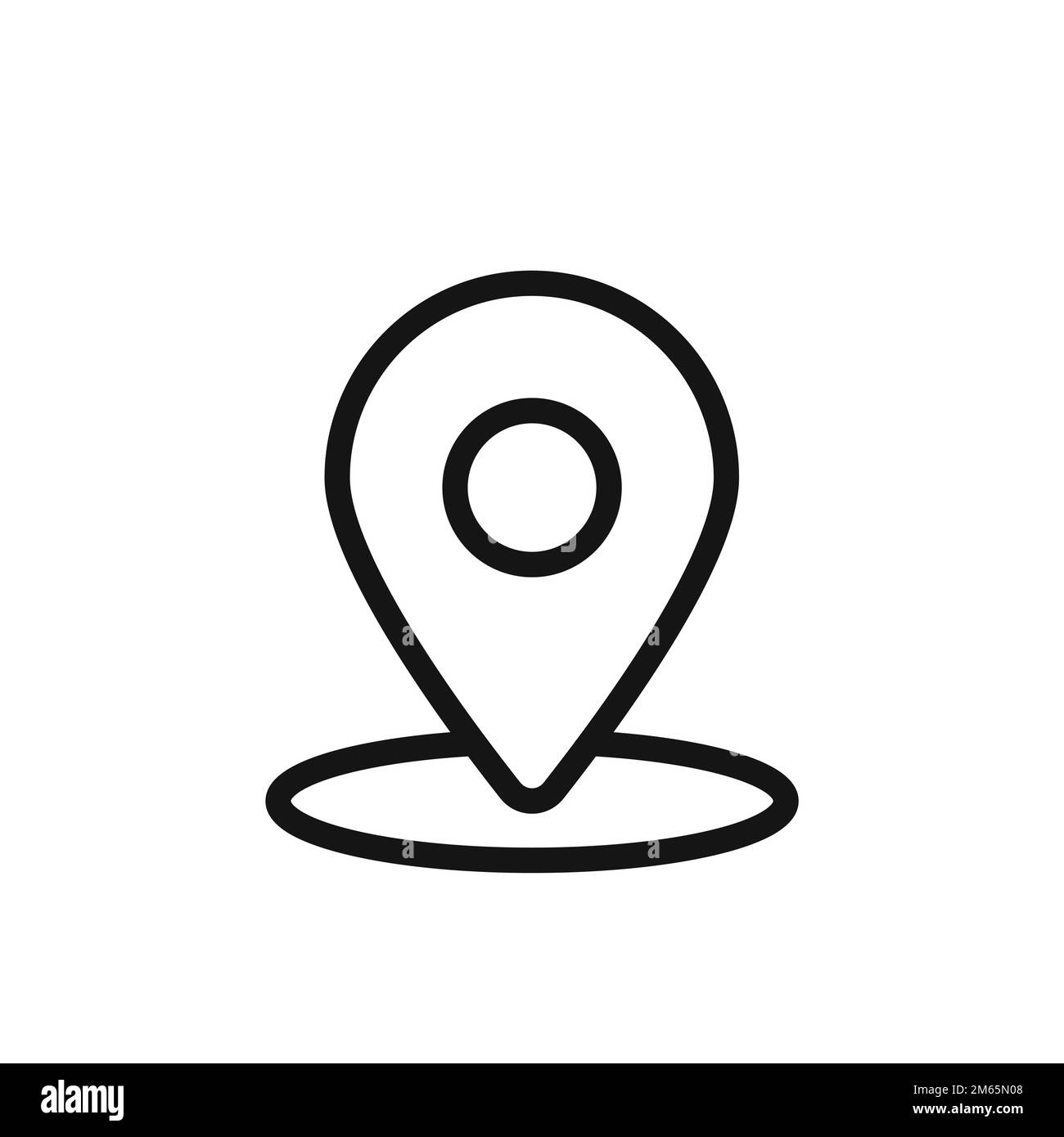 Placeholder line icon isolated on white background. Black flat thin ...