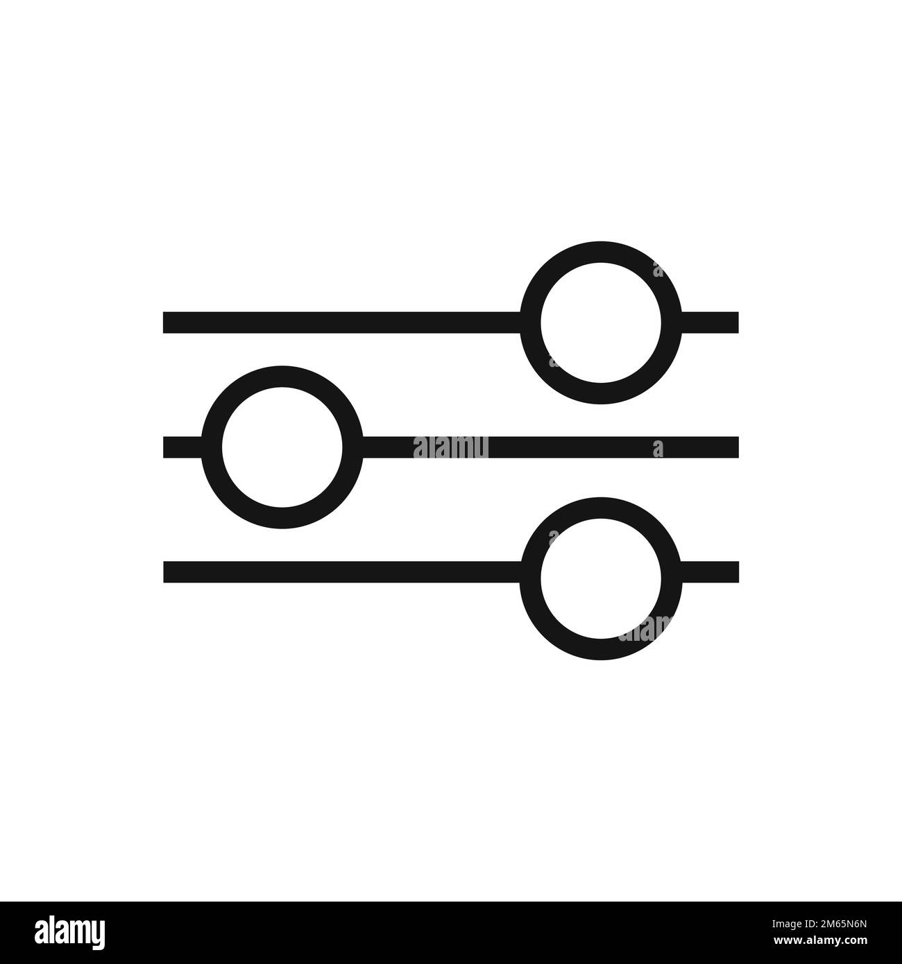 Options line icon isolated on white background. Black flat thin icon on ...