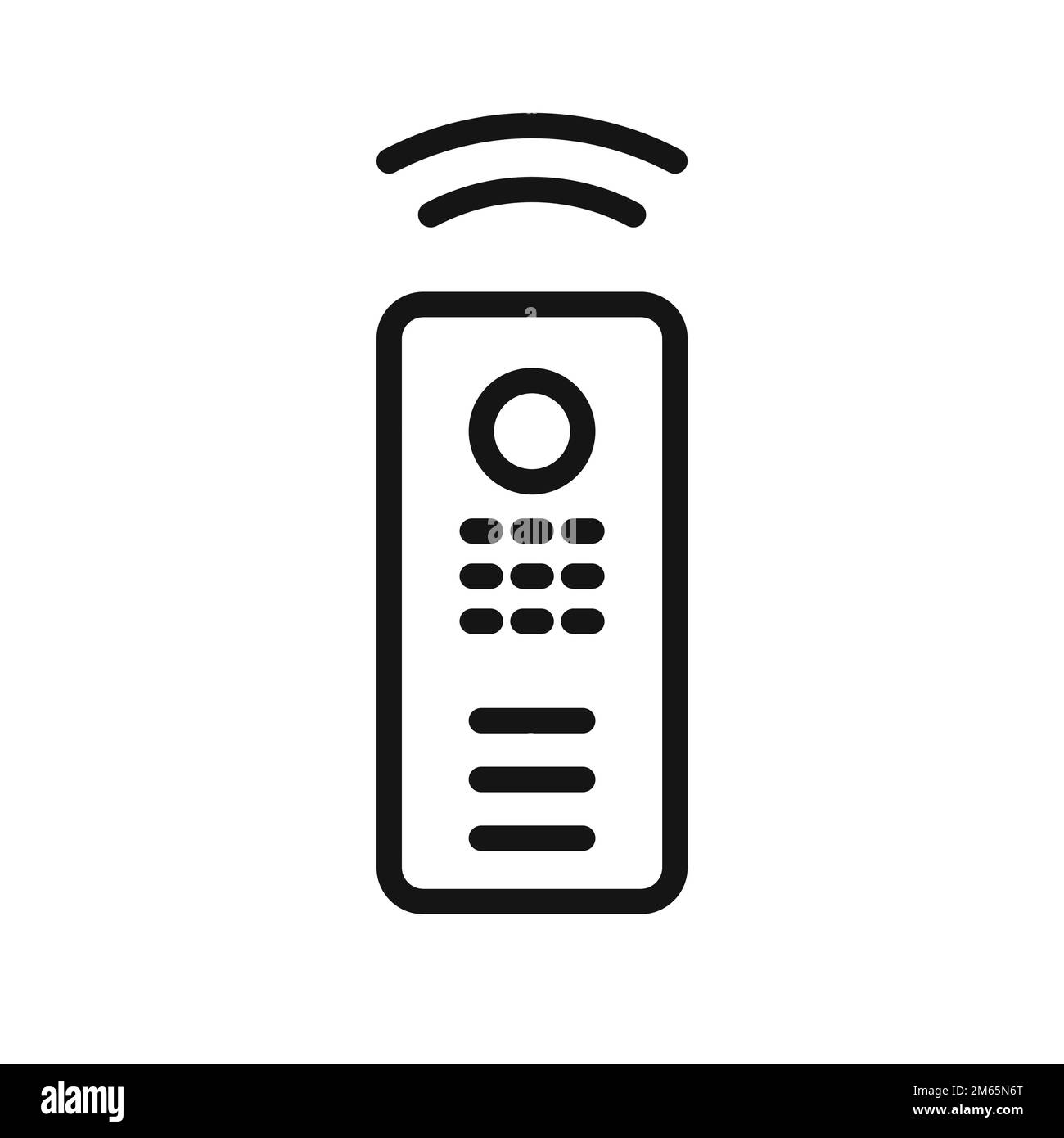Controller Line Icon Isolated On White Background Black Flat Thin Icon