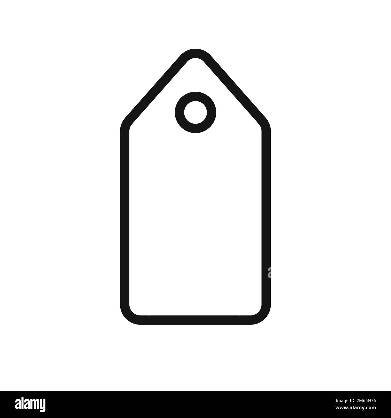 Label line icon isolated on white background. Black flat thin icon on ...