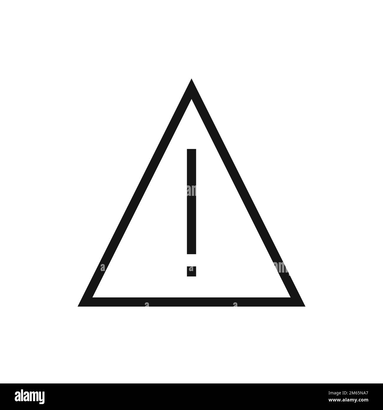Warning Line Icon Isolated On White Background Black Flat Thin Icon On