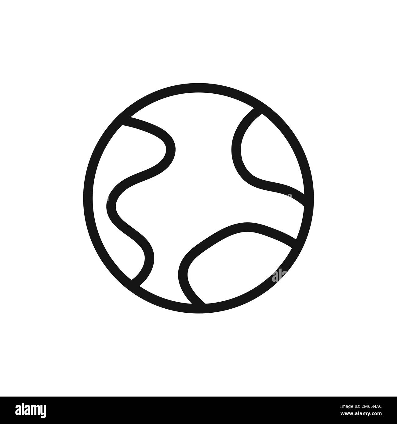 Global line icon isolated on white background. Black flat thin icon on ...