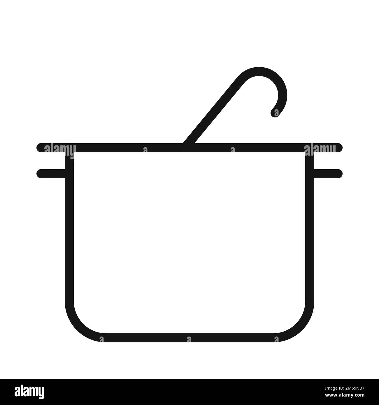Soup line icon isolated on white background. Black flat thin icon on ...