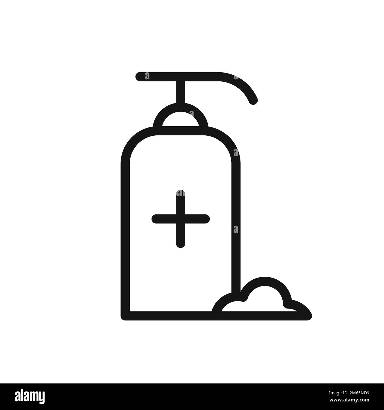 Soap line icon isolated on white background. Black flat thin icon on ...