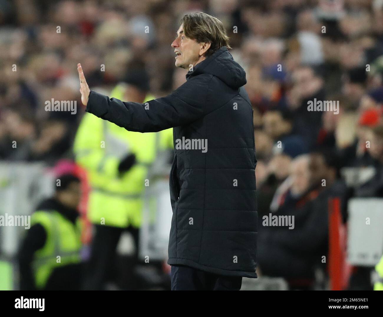 London, UK. 2nd Jan, 2023. Thomas Frank manager of Brentford during the ...