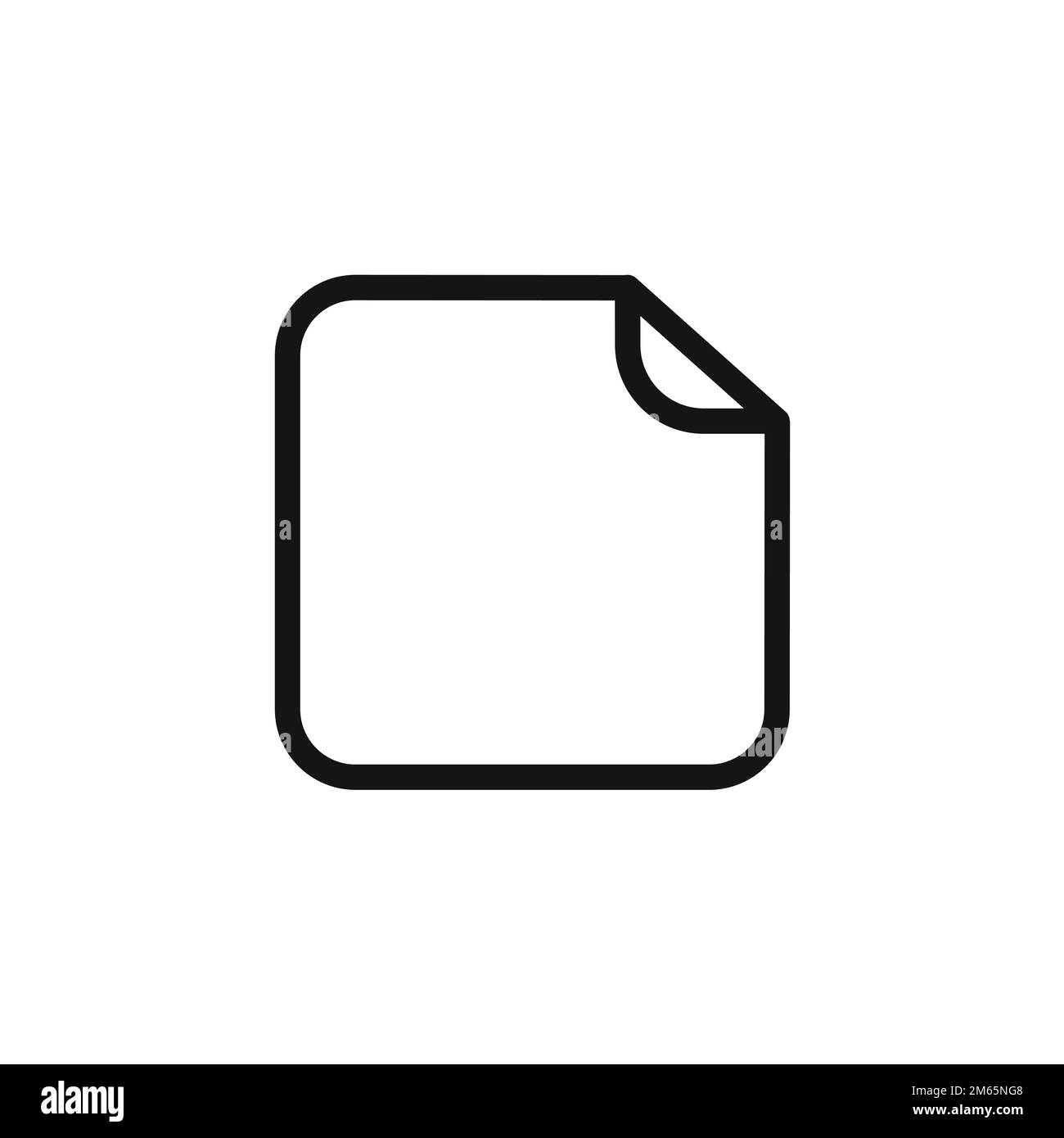 New file line icon isolated on white background. Black flat thin icon on modern outline style ...