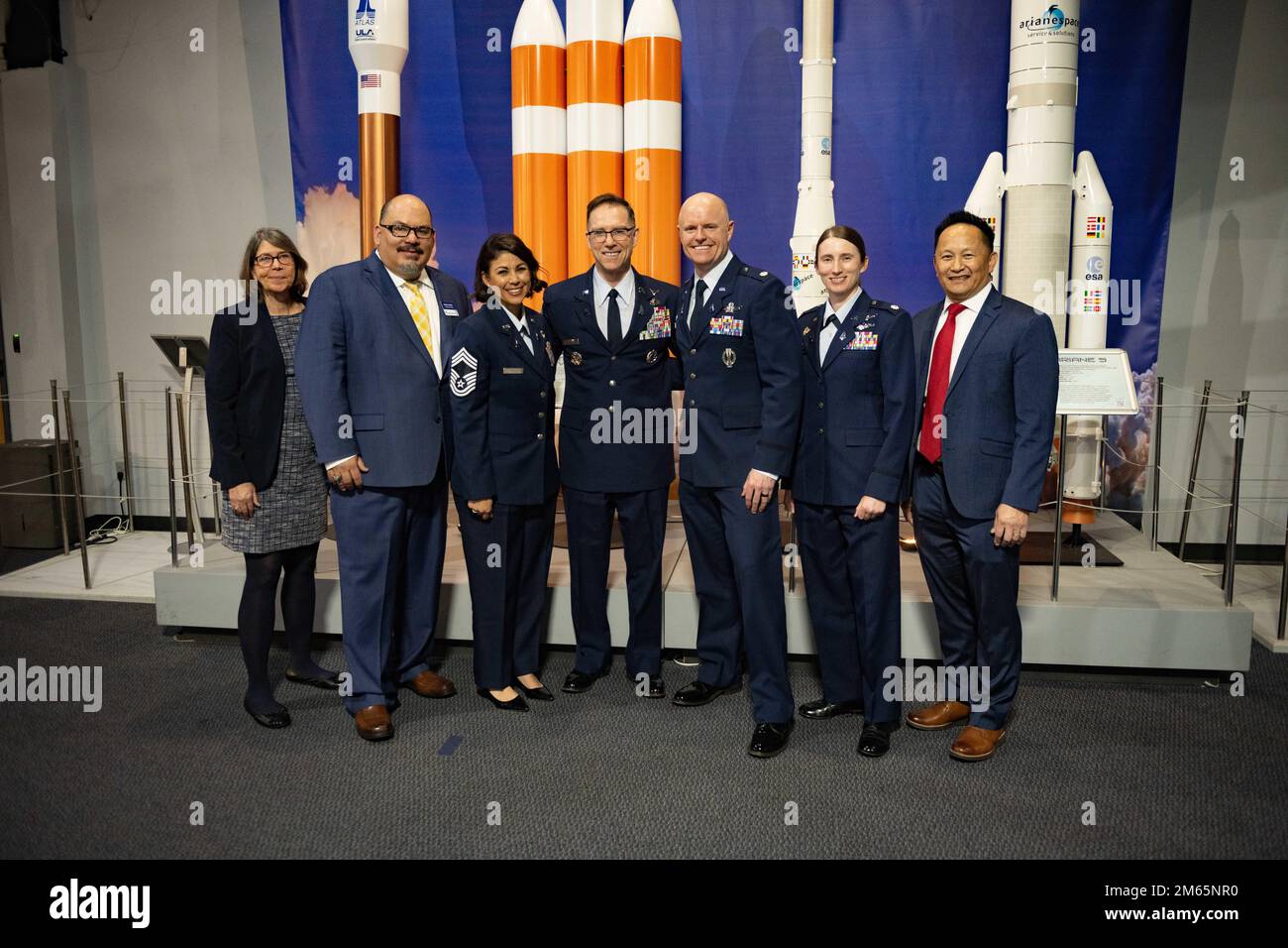 Chief Master Sergeant of the Space Force Roger A. Towberman, guests ...