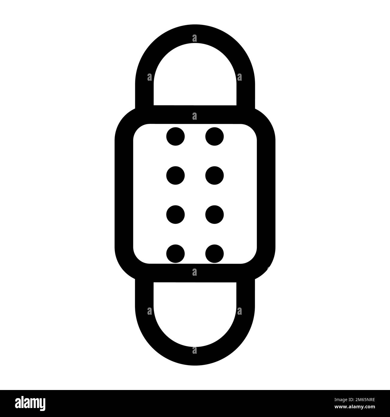 Bandage icon line isolated on white background. Black flat thin icon on ...