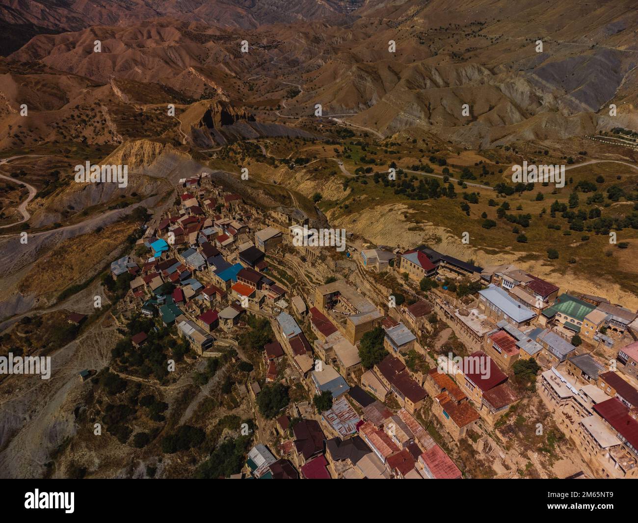 houses of different times in the ancient mountain village of Chokh in ...