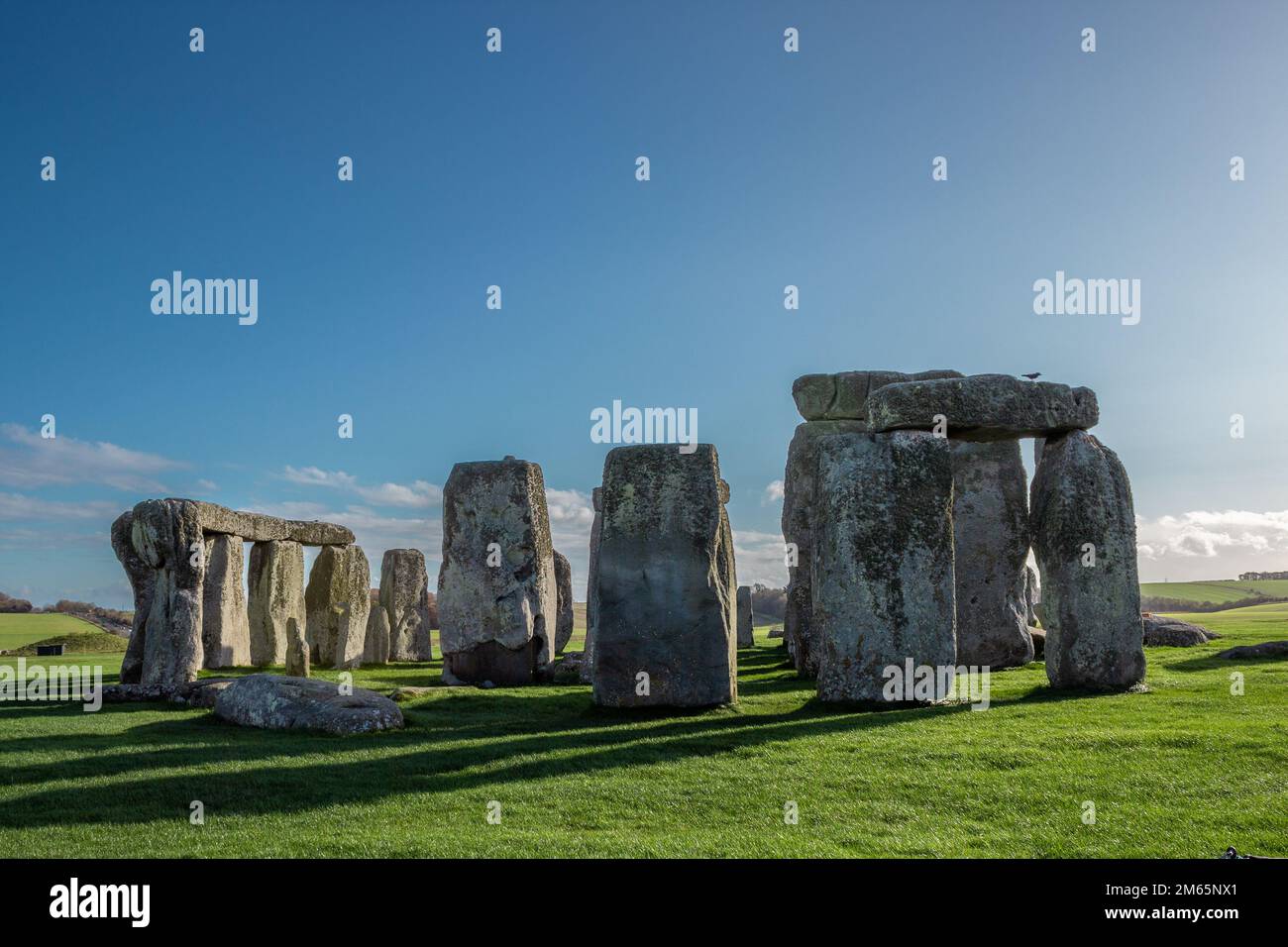 Stonehenge, an ancient prehistoric stone monument near Salisbury ...