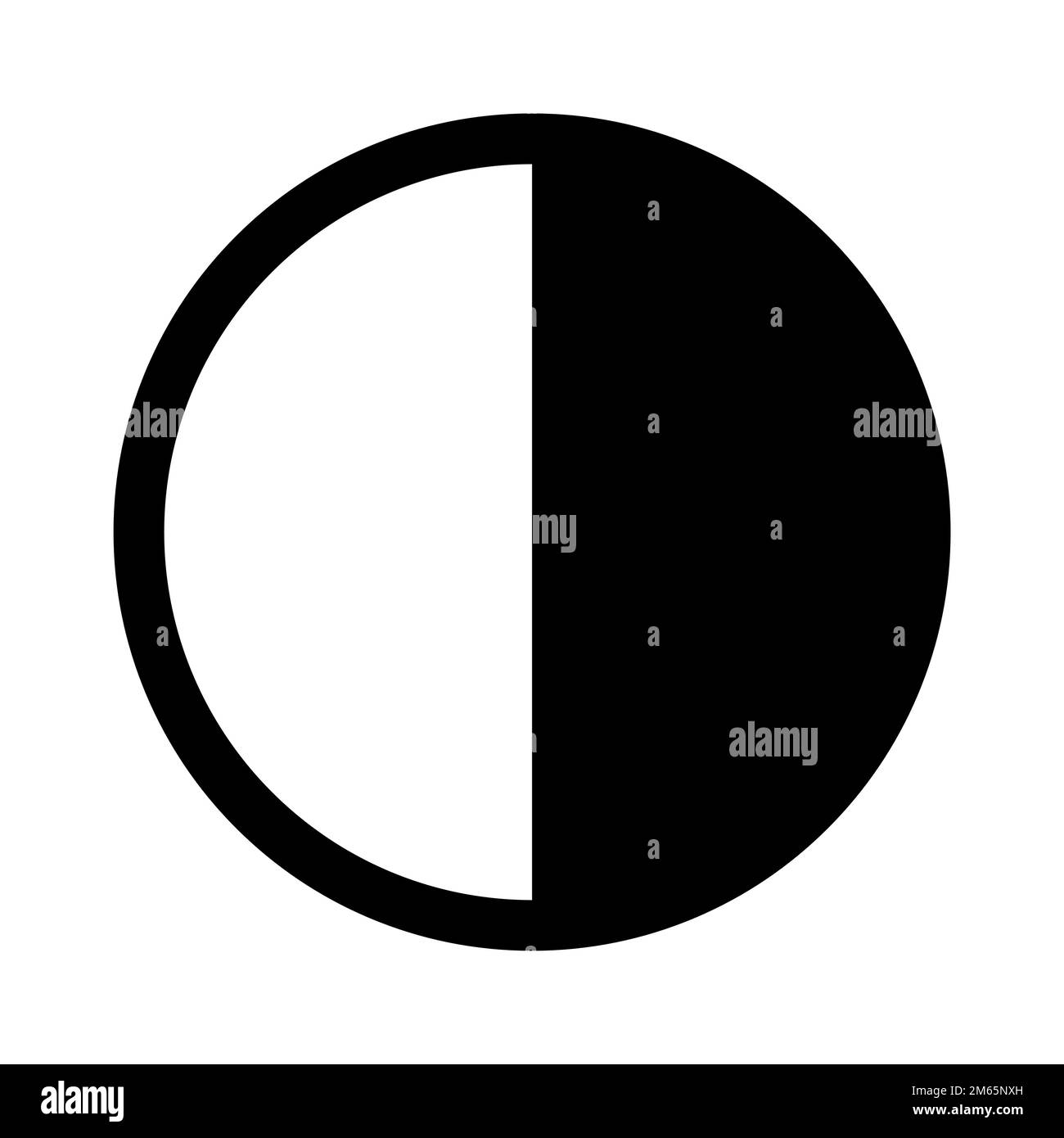 Contrast icon line isolated on white background. Black flat thin icon ...