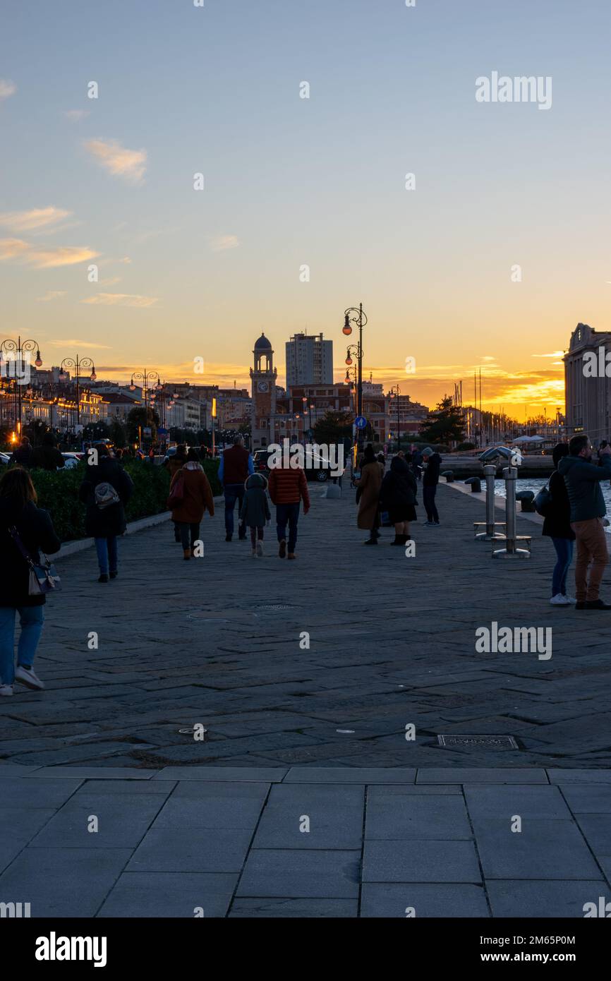 Beautiful sunset city trieste hi-res stock photography and images - Alamy