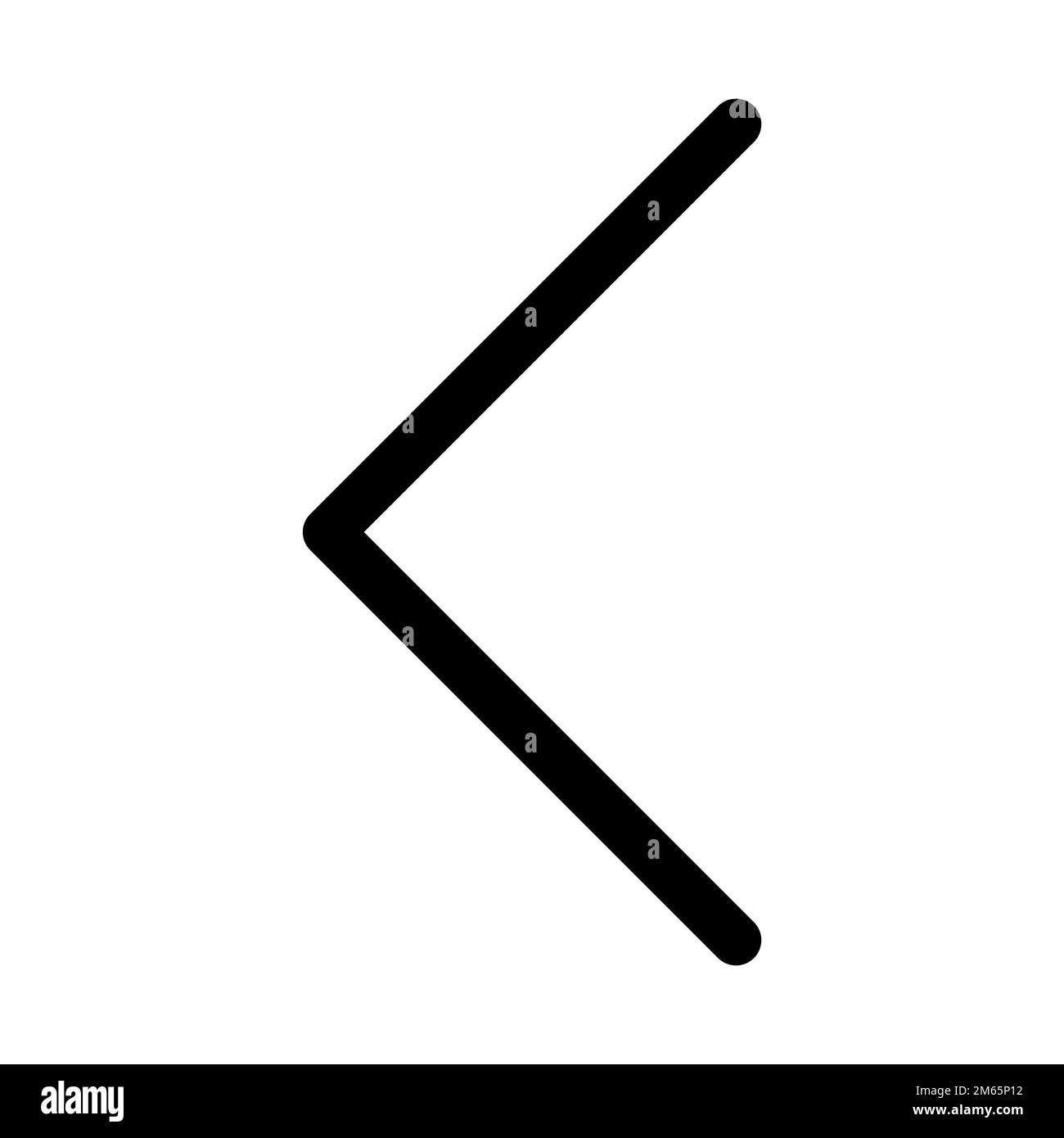 Chevron back icon line isolated on white background. Black flat thin icon on modern outline ...