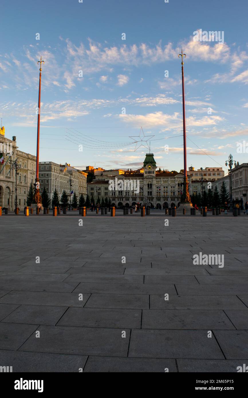 Main square of the city of Trieste Stock Photo - Alamy