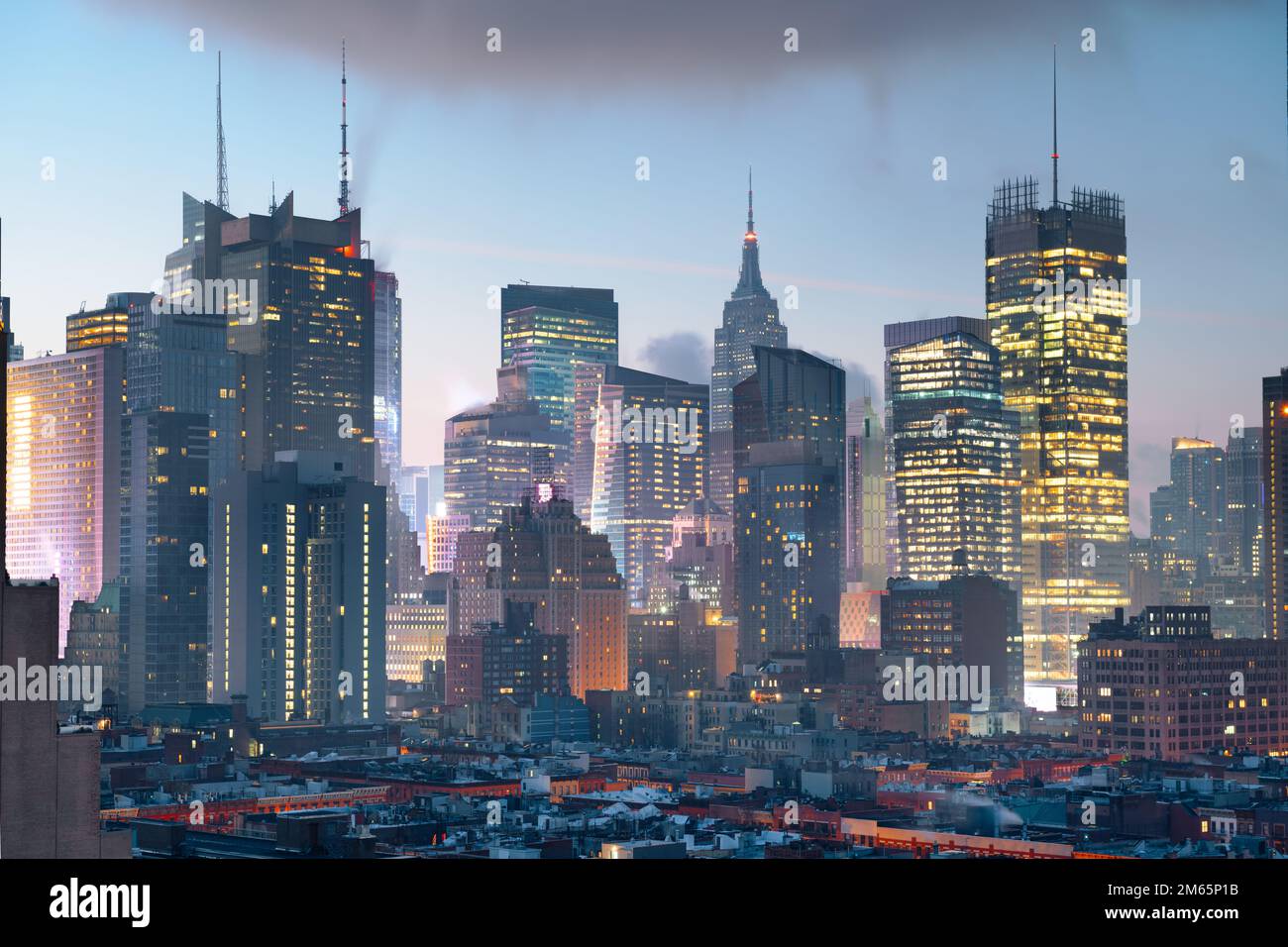 New York, New York cityscape in Midtown Manhattan on a misty morning Stock Photo - Alamy