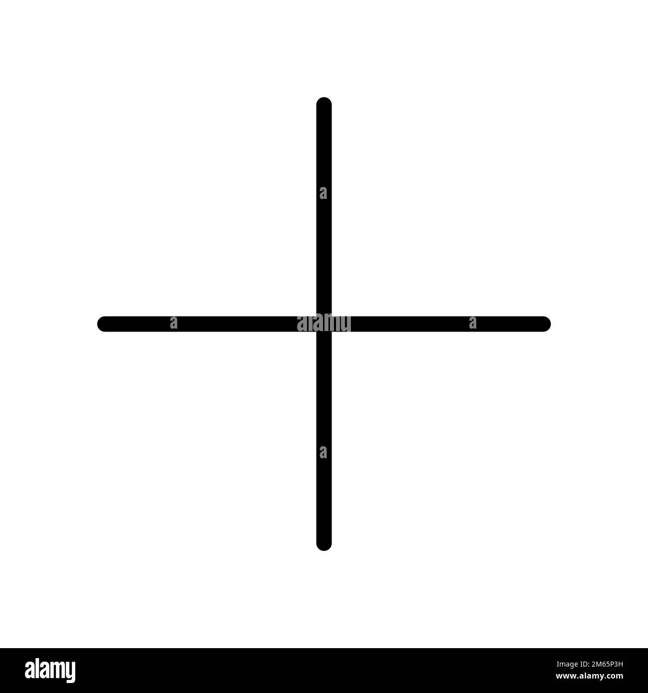 Add line icon isolated on white background. Black flat thin icon on ...