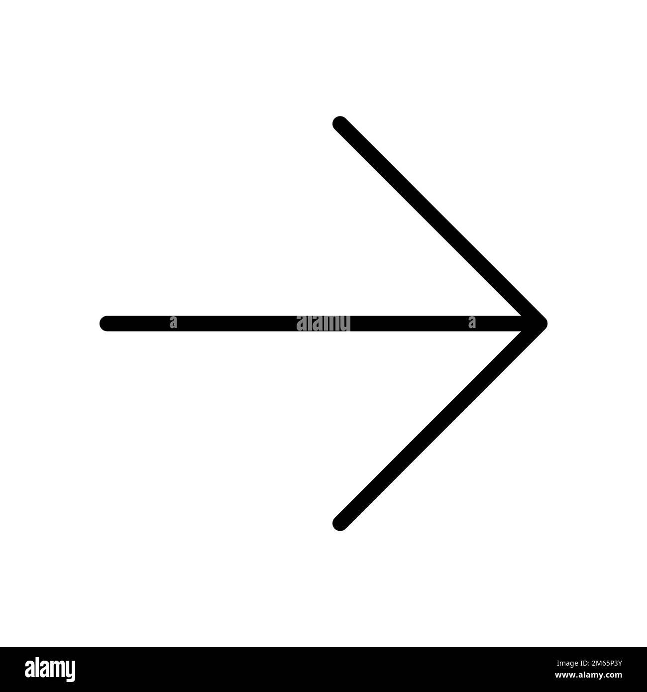 Arrow next icon line isolated on white background. Black flat thin icon on modern outline style ...