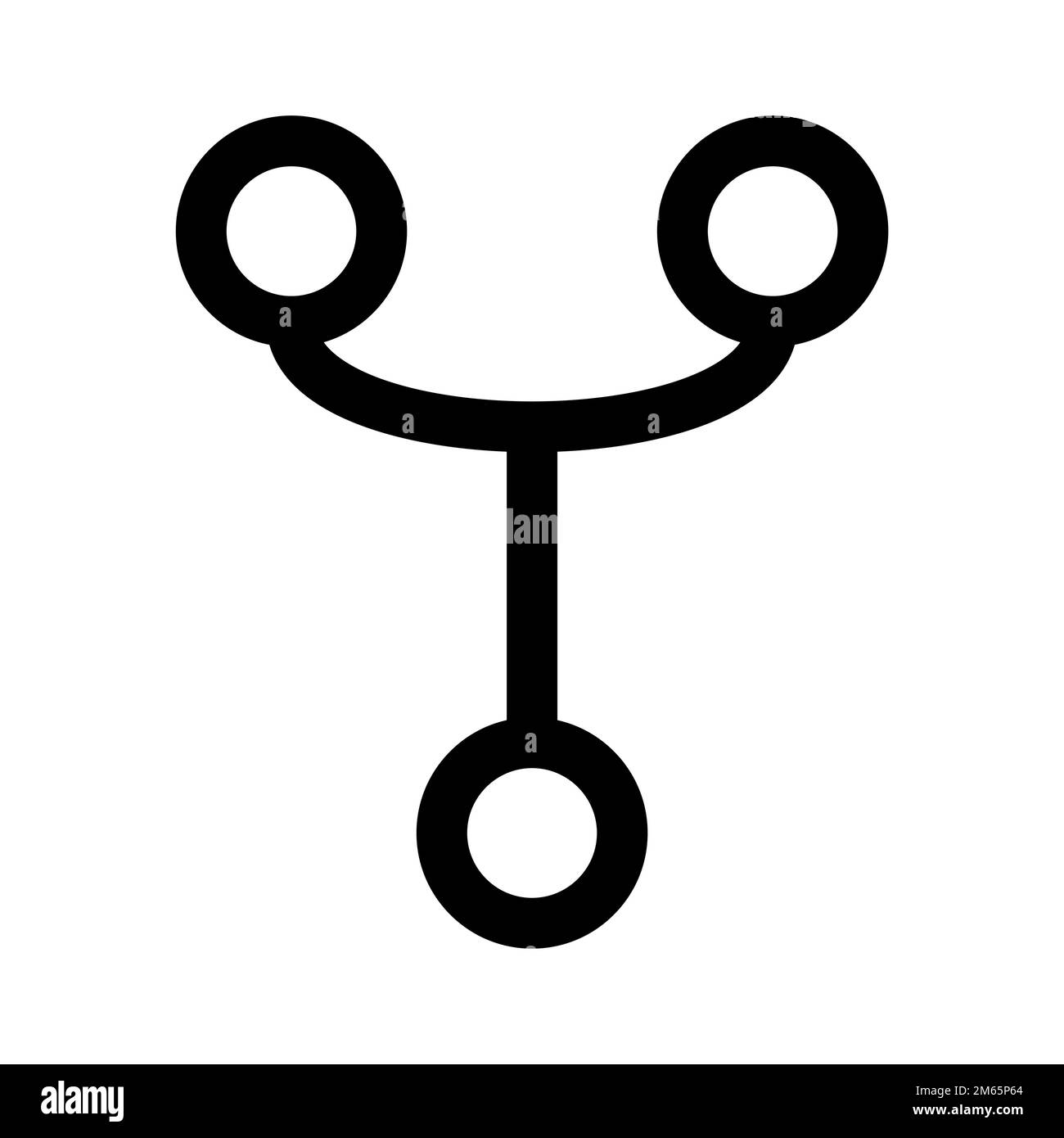 Git network icon line isolated on white background. Black flat thin ...