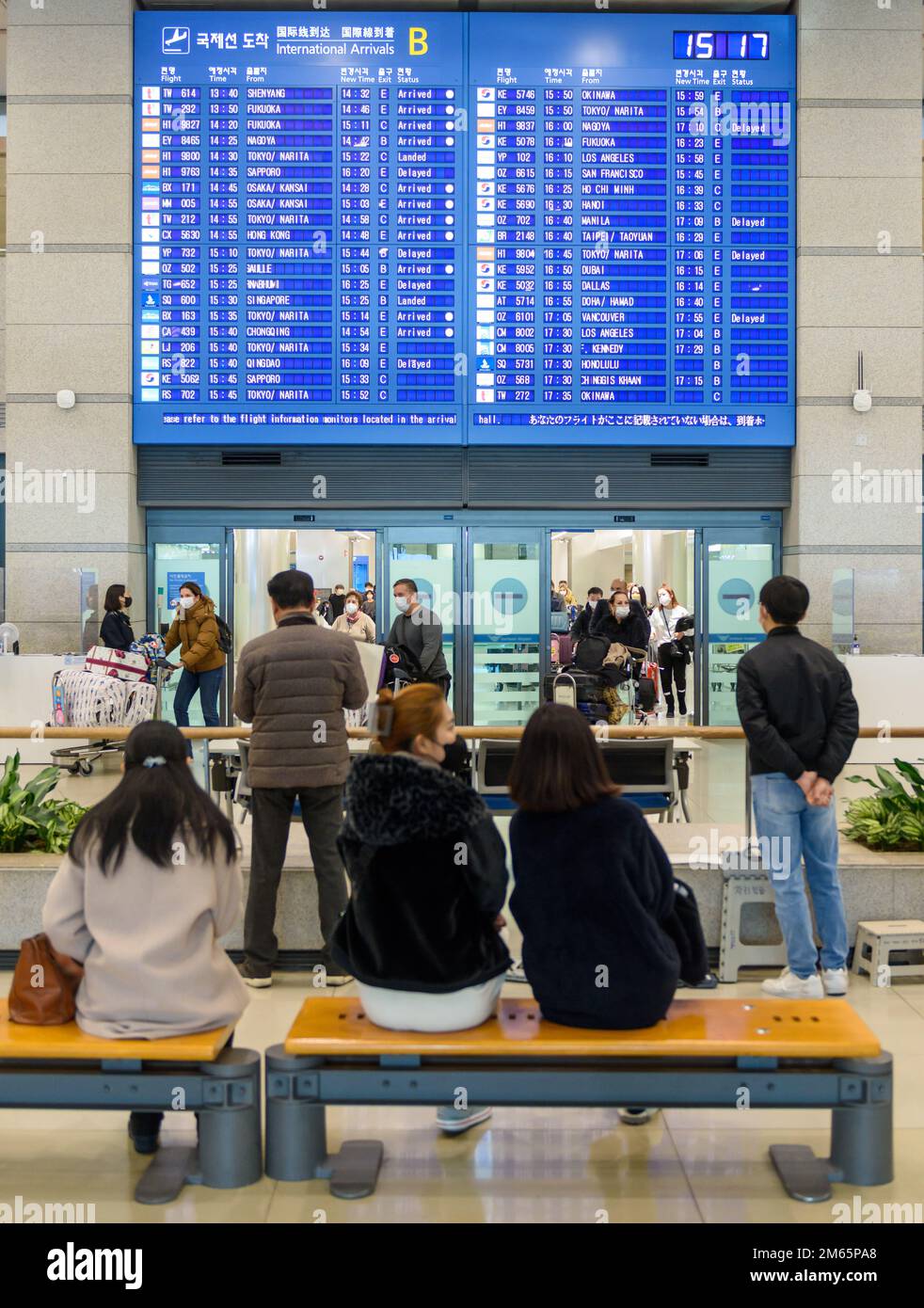 Incheon, South Korea. 02nd Jan, 2023. People seen waiting during the ...
