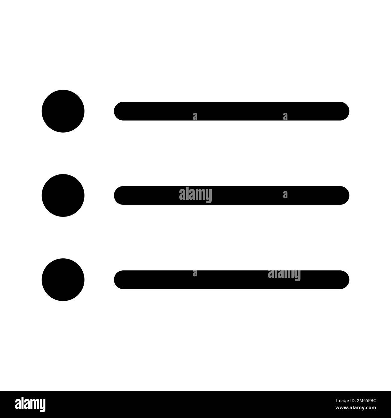 List icon line isolated on white background. Black flat thin icon on modern outline style ...