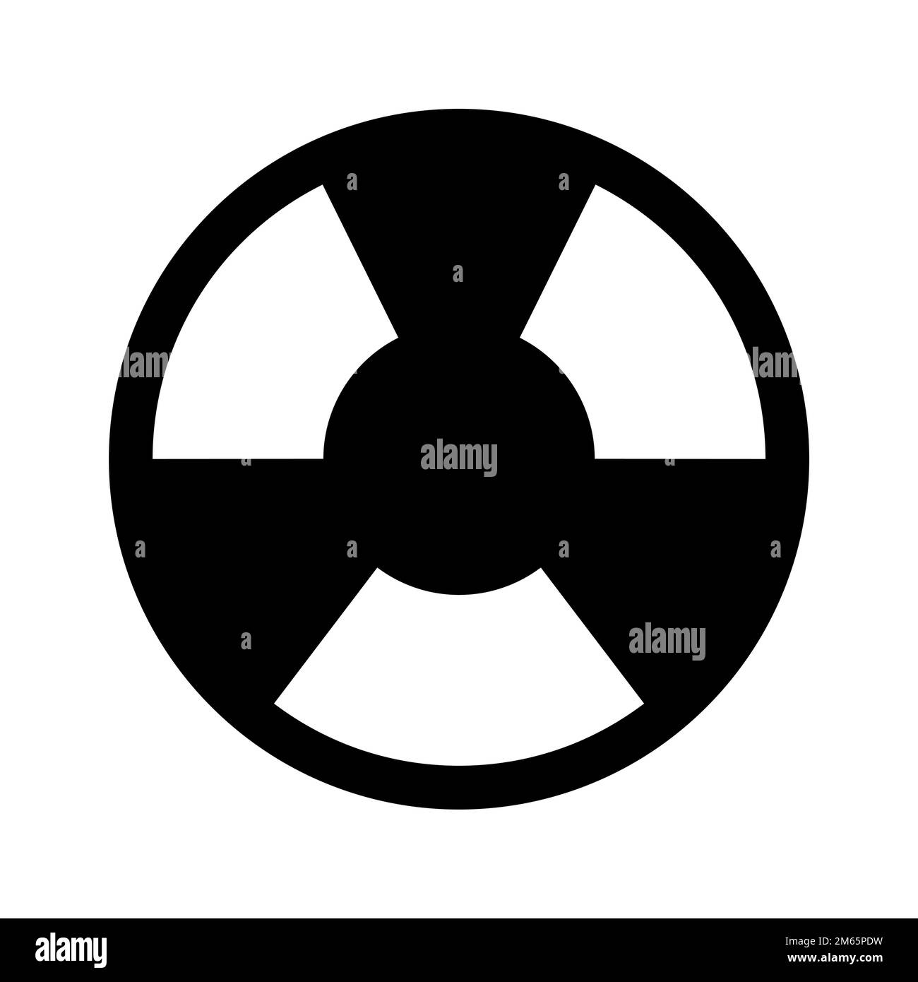 Nuclear icon line isolated on white background. Black flat thin icon on ...